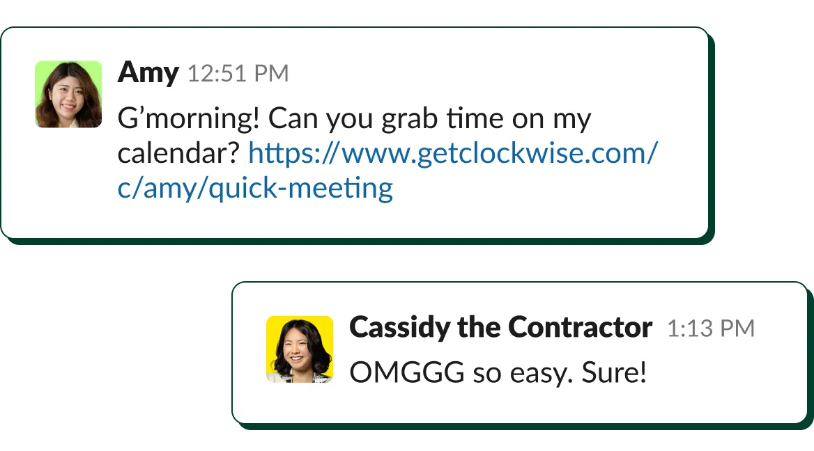 Meeting Scheduling Links Powered by AI | Clockwise Links